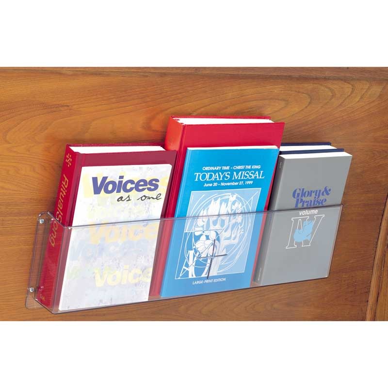 Pew Rack for Books, Acrylic, Extra Long - Reilly's Church Supply & Gift ...