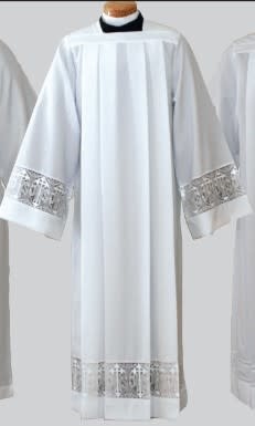 Alb #4216 Silky Smooth Poplin with Lace Bands - - Reilly's Church ...