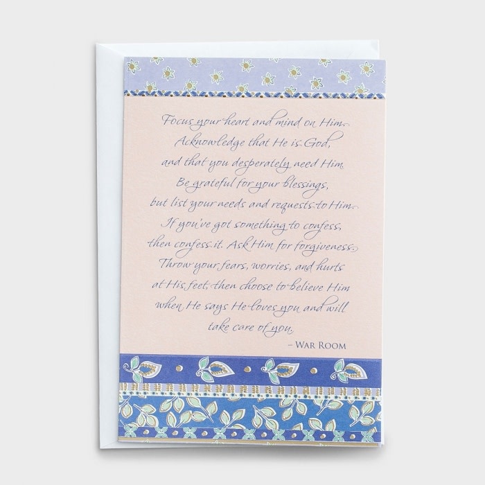 Praying for You Card - Focus Your Heart on Him - Reilly's Church Supply ...