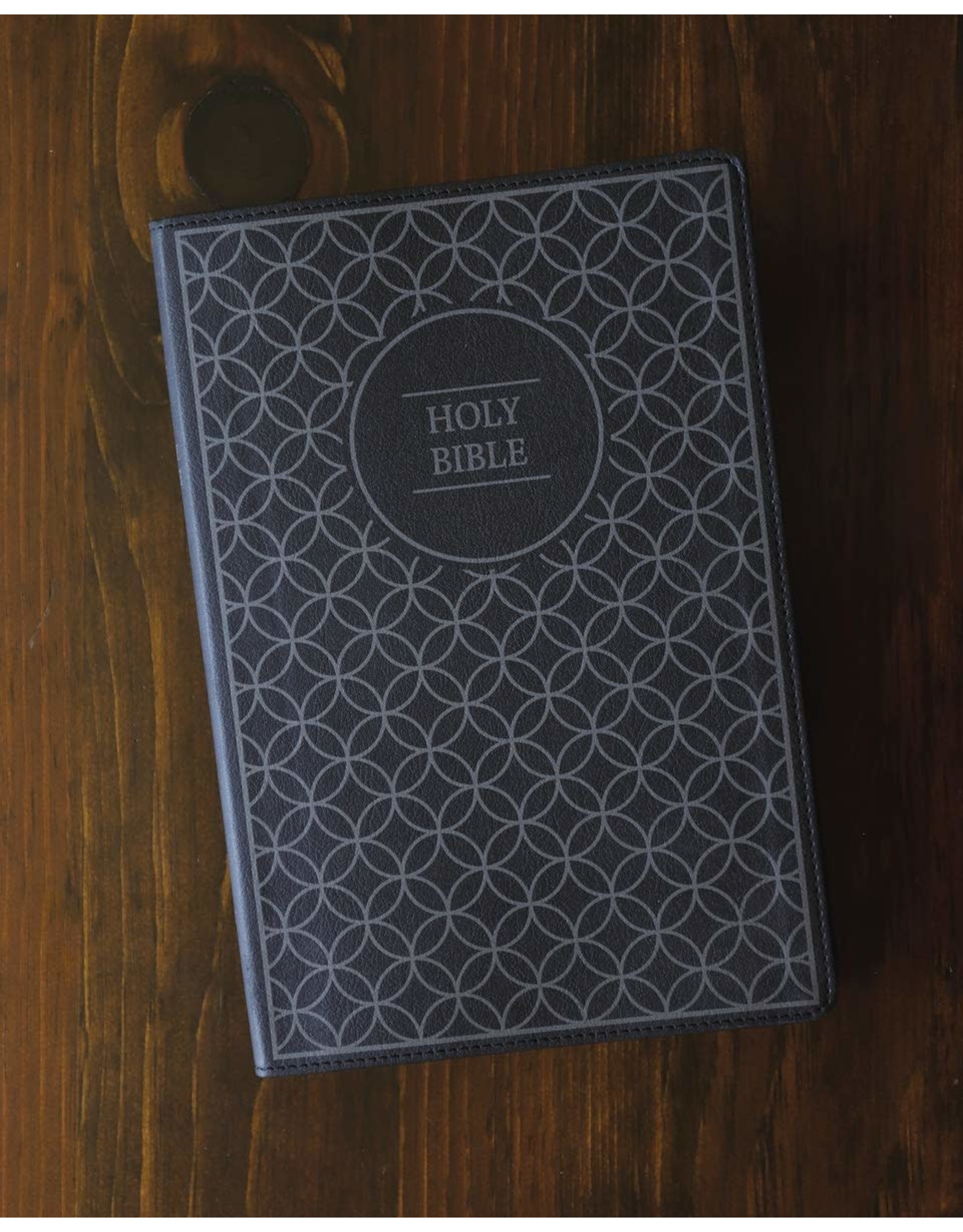 NIV Thinline Large Print Gray/Black Imitation Leather Bible - Reilly's ...