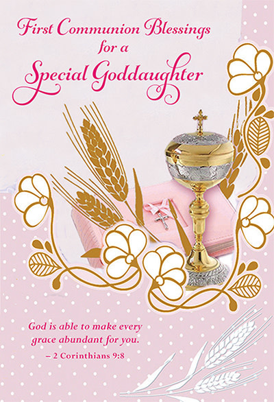 Card - First Communion, Goddaughter (Abundant Grace) - Reilly's Church ...