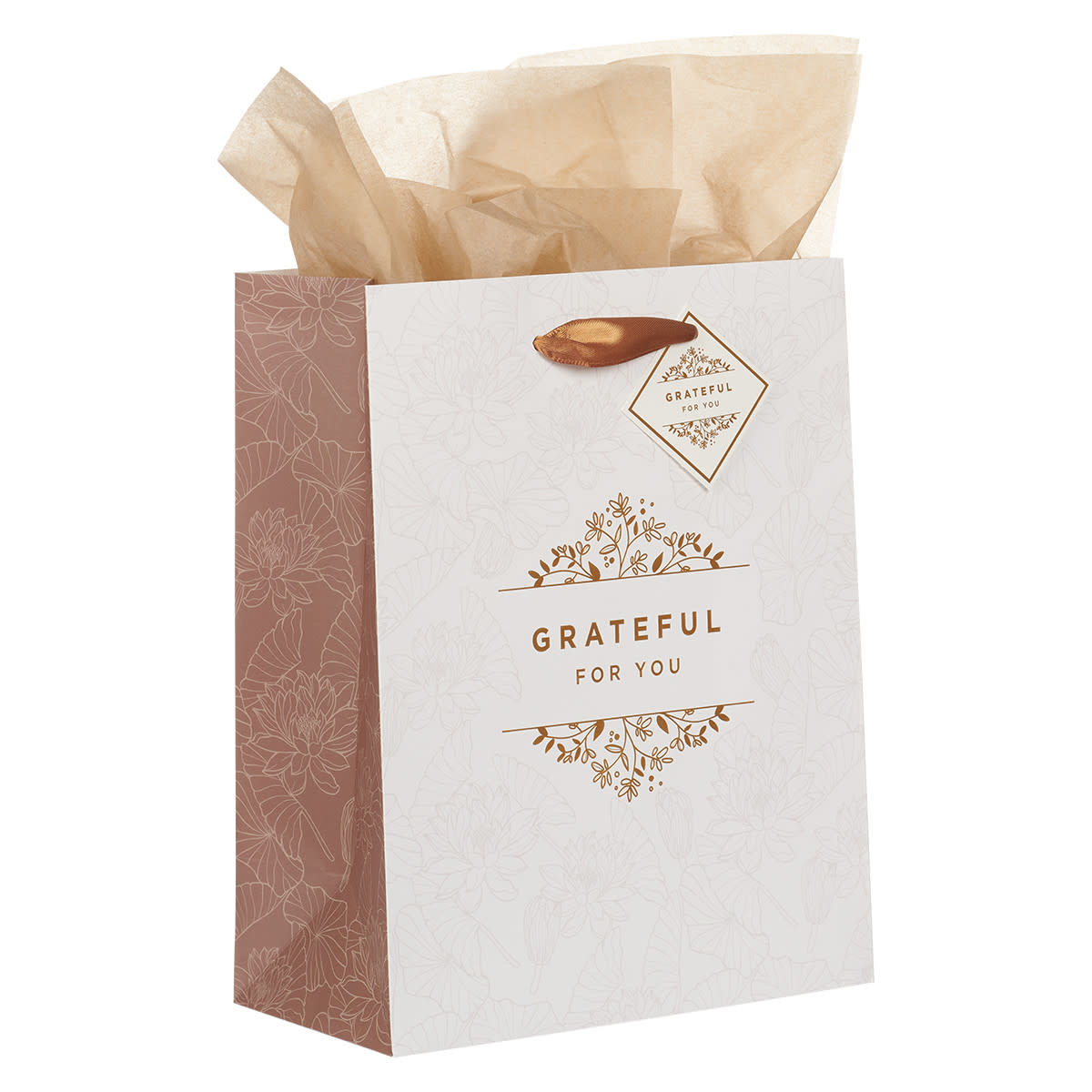 Medium Gift Bag - Grateful for You (White) - Reilly's Church Supply ...