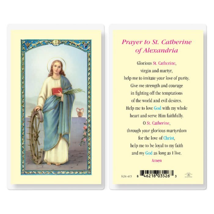 Holy Card, Laminated - St. Catherine Of Alexandria - Reilly's Church