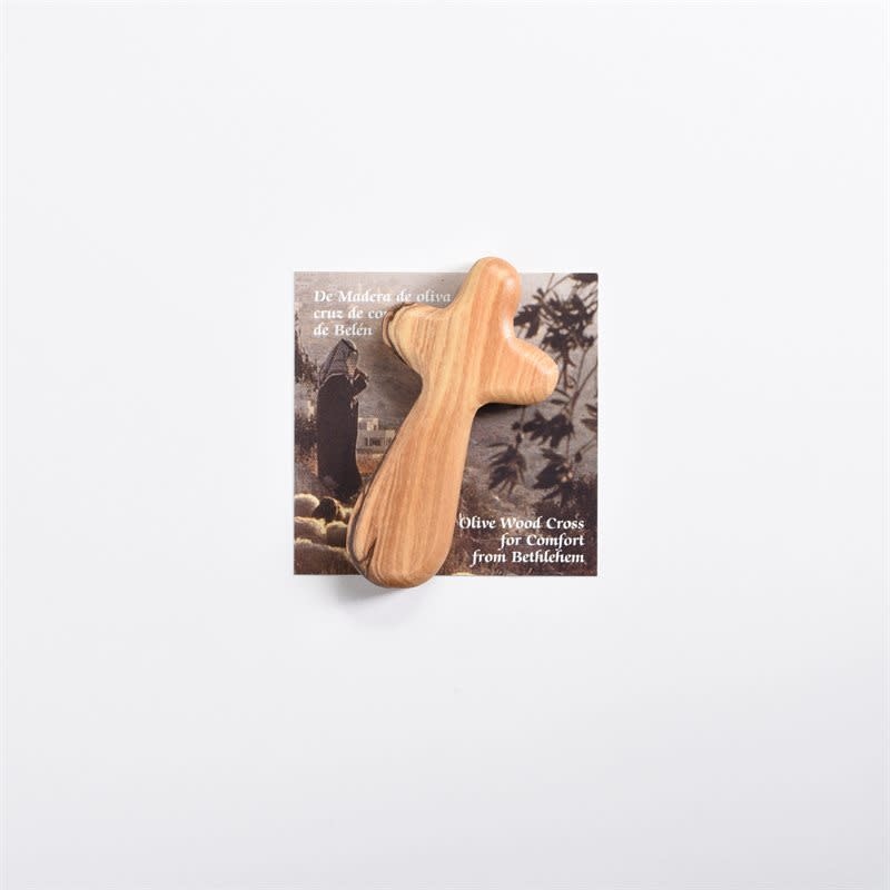 Olive Wood Comfort Cross from Holy Land - Reilly's Church Supply & Gift ...