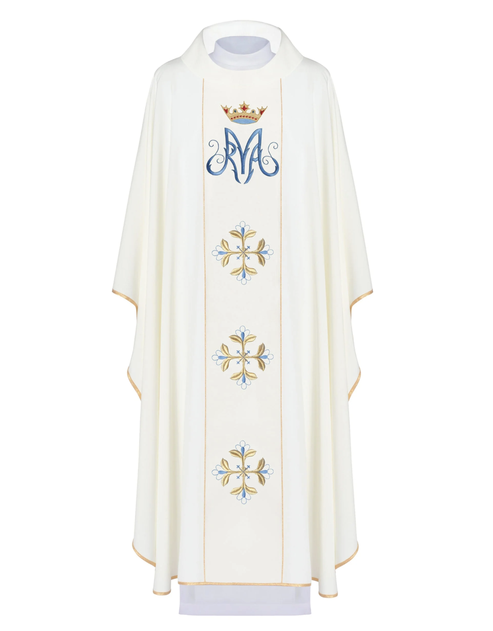 Chasuble - Cream with Embroidered Marian Symbol - Reilly's Church ...