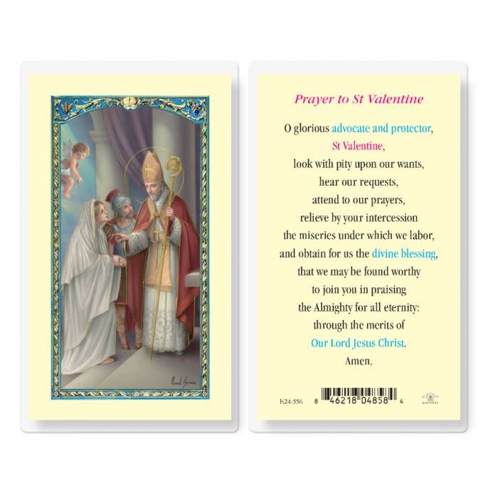 Holy Card, Laminated - St. Valentine - Reilly's Church Supply & Gift ...