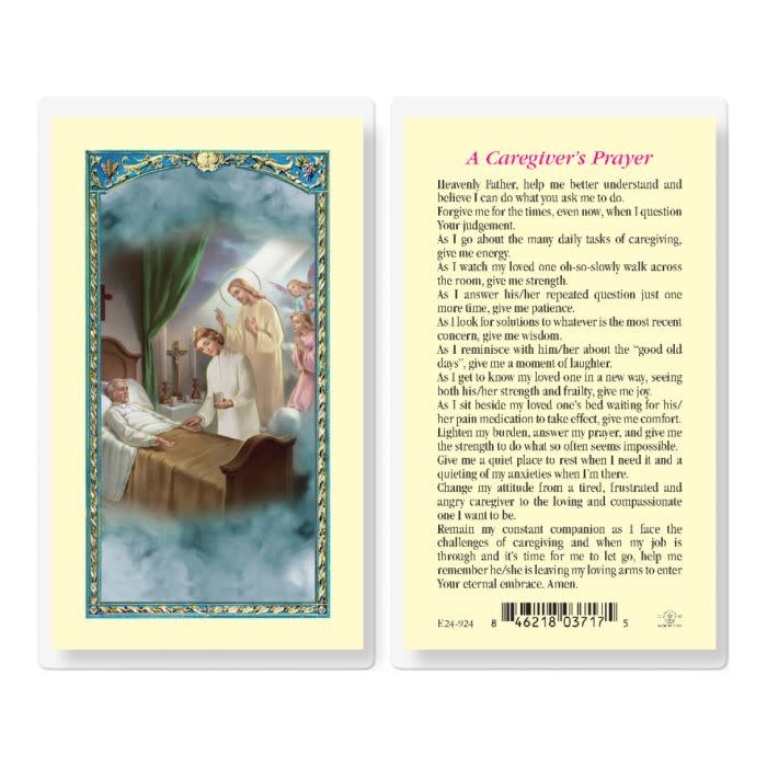 Holy Card, Laminated - Caregiver Prayer - Reilly's Church Supply & Gift Boutique