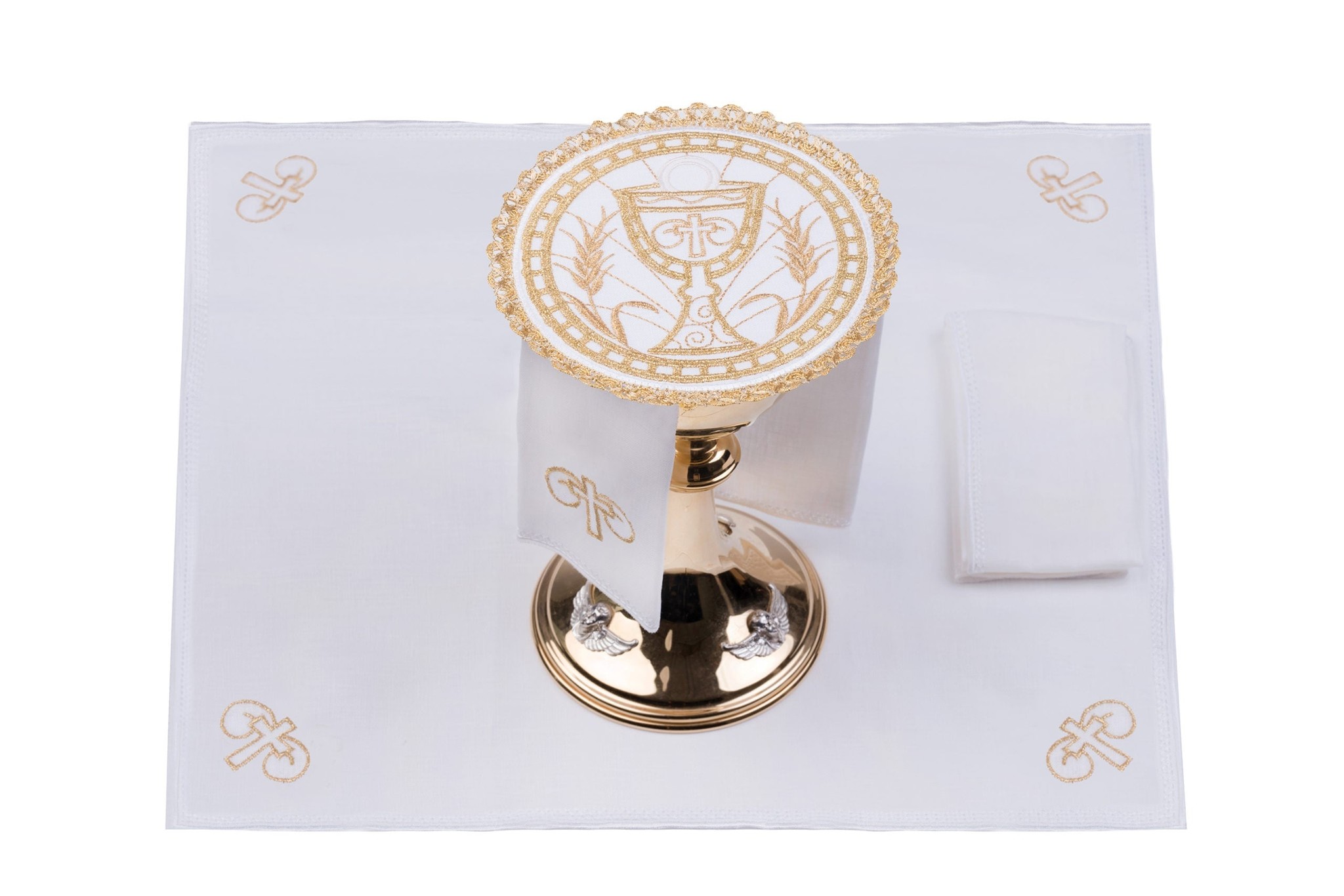 Linen Set - Cross, Gold/Jewel - Reilly's Church Supply & Gift Boutique