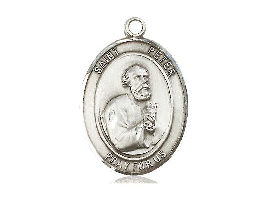 St. Peter Medal, Sterling Silver (Large) - Reilly's Church Supply ...