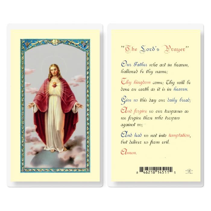 Holy Card, Laminated - The Lord's Prayer - Reilly's Church Supply & Gift Boutique
