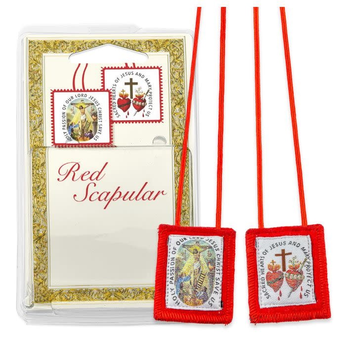 Scapular - Red - Reilly's Church Supply & Gift Boutique