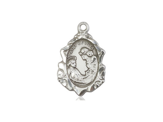 St Cecilia Medal, Sterling Silver - Reilly's Church Supply & Gift Boutique
