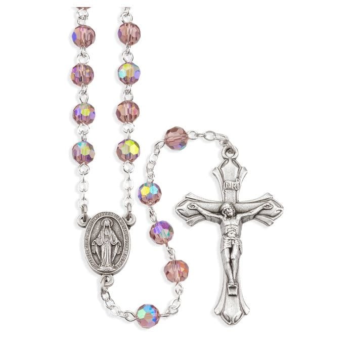 Rosary - June Birthstone, Light Amethyst - Reilly's Church Supply ...