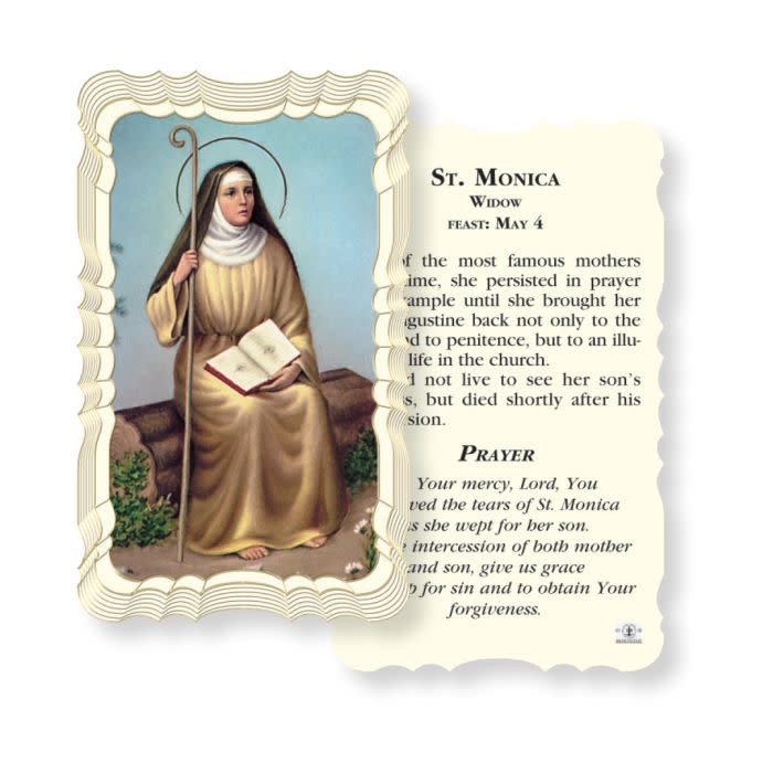 Holy Cards - St. Monica (Pack of 100 Paper) - Reilly's Church Supply ...