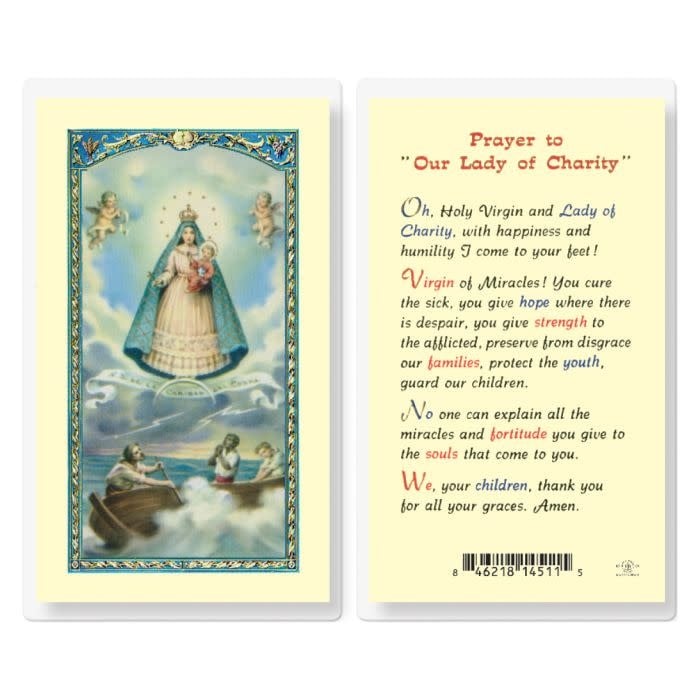 Holy Card, Laminated - Prayer to Our Lady of Charity - Reilly's Church Supply & Gift Boutique