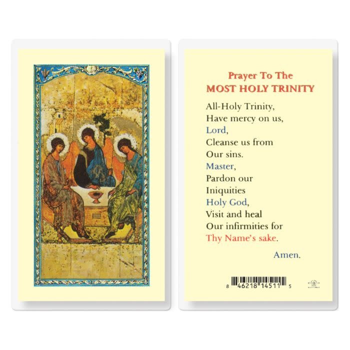 Holy Card, Laminated - Prayer to the Most Holy Trinity - Reilly's Church Supply & Gift Boutique