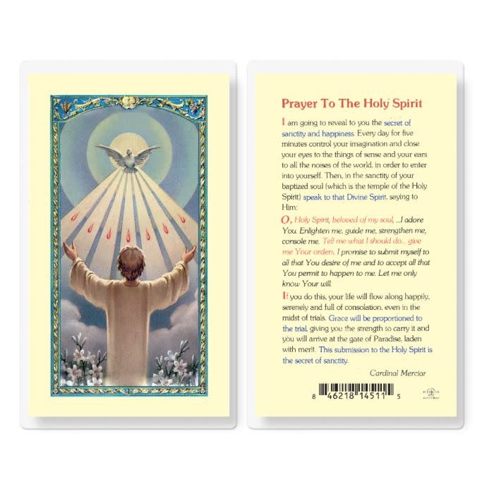 Holy Card, Laminated - Confirmation Holy Spirit - Reilly's Church Supply & Gift Boutique