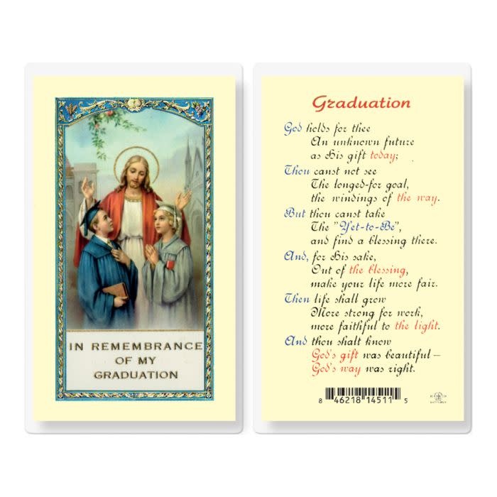 Holy Card, Laminated - Graduation - Reilly's Church Supply & Gift Boutique