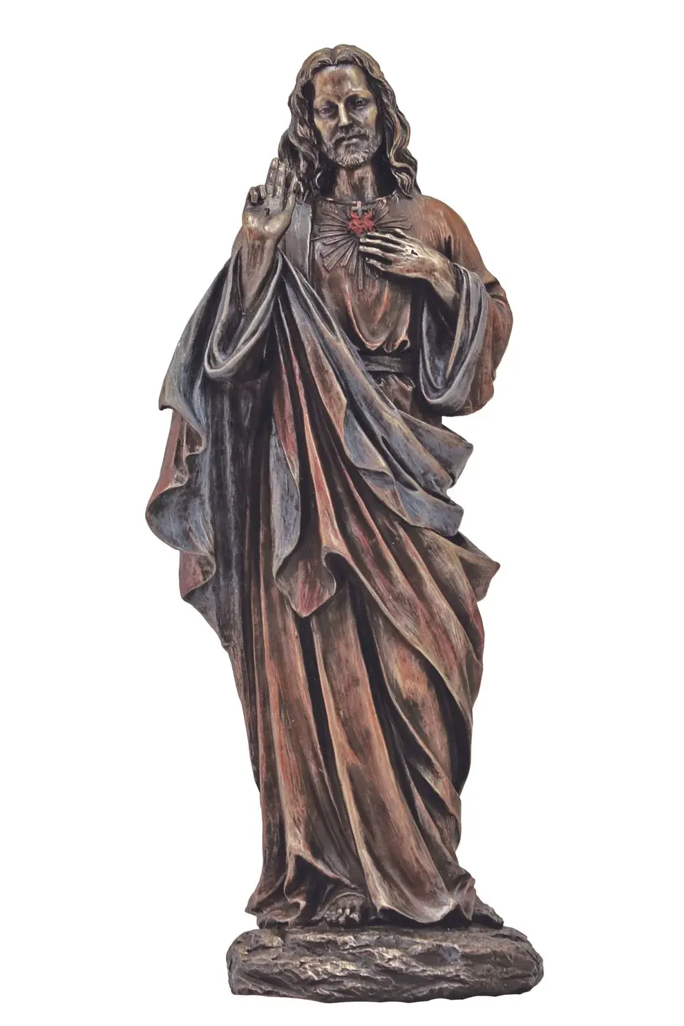 Sacred Heart of Jesus Statue - Bronze (10") - Reilly's Church Supply & Gift Boutique