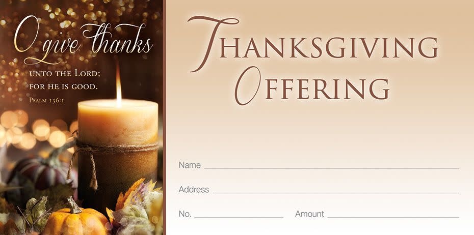 Offering Envelopes - Thanksgiving (100) - Reilly's Church Supply & Gift ...