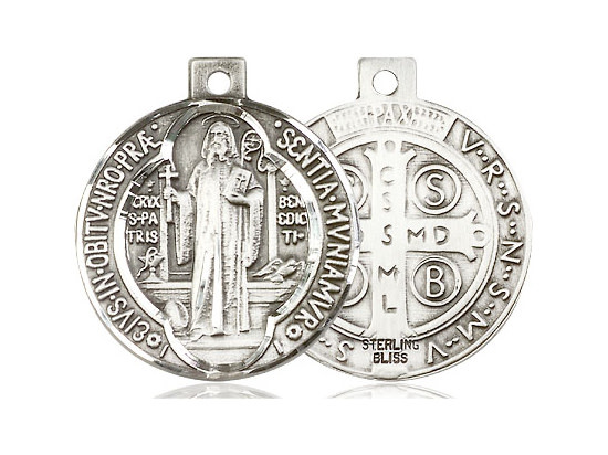 St. Benedict Medal, Sterling Silver - Reilly's Church Supply & Gift ...