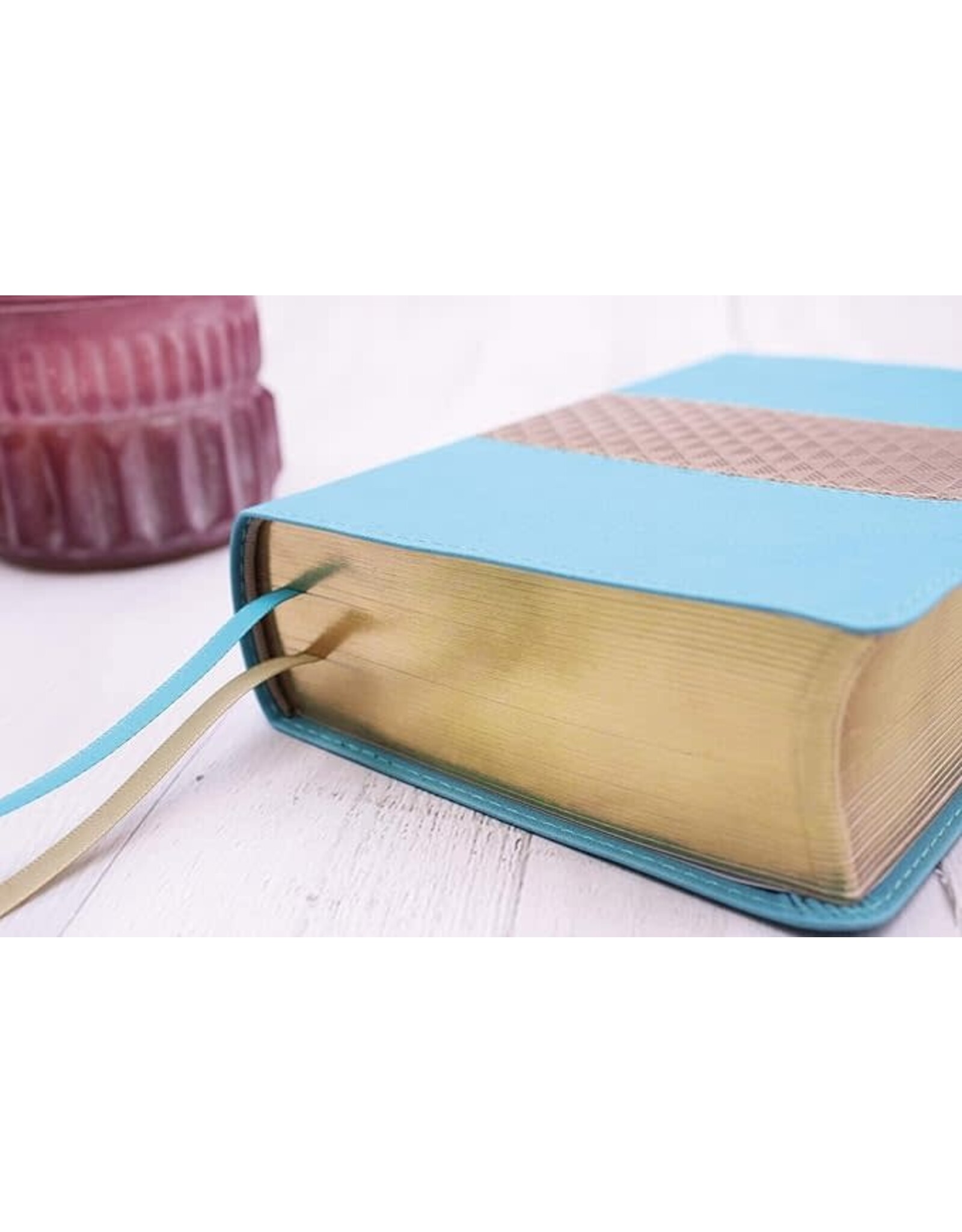NIV Giant Print Compact Bible, Leathersoft, Teal, Red Letter Edition ...