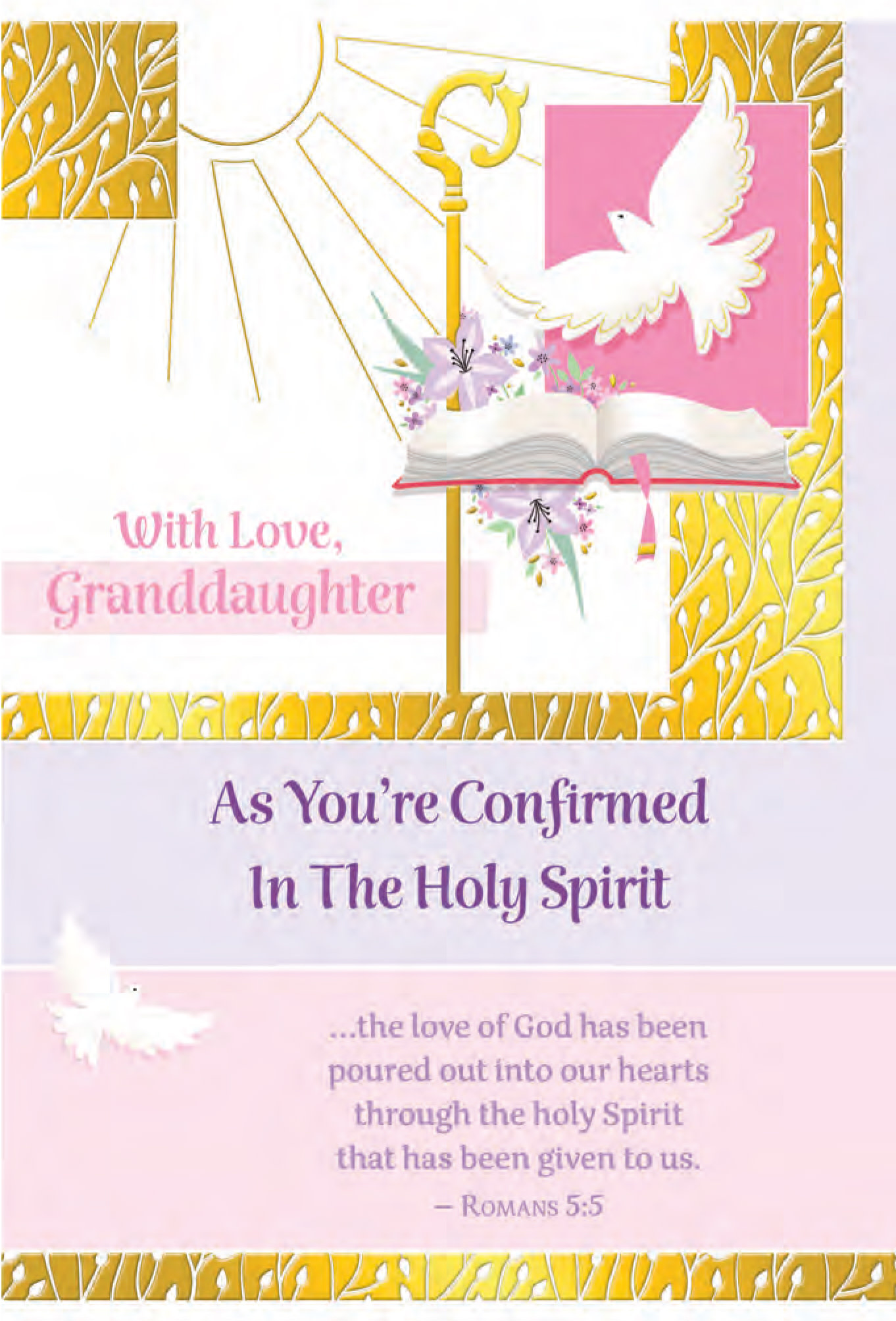Card - Confirmation (Granddaughter), Dove - Reilly's Church Supply ...