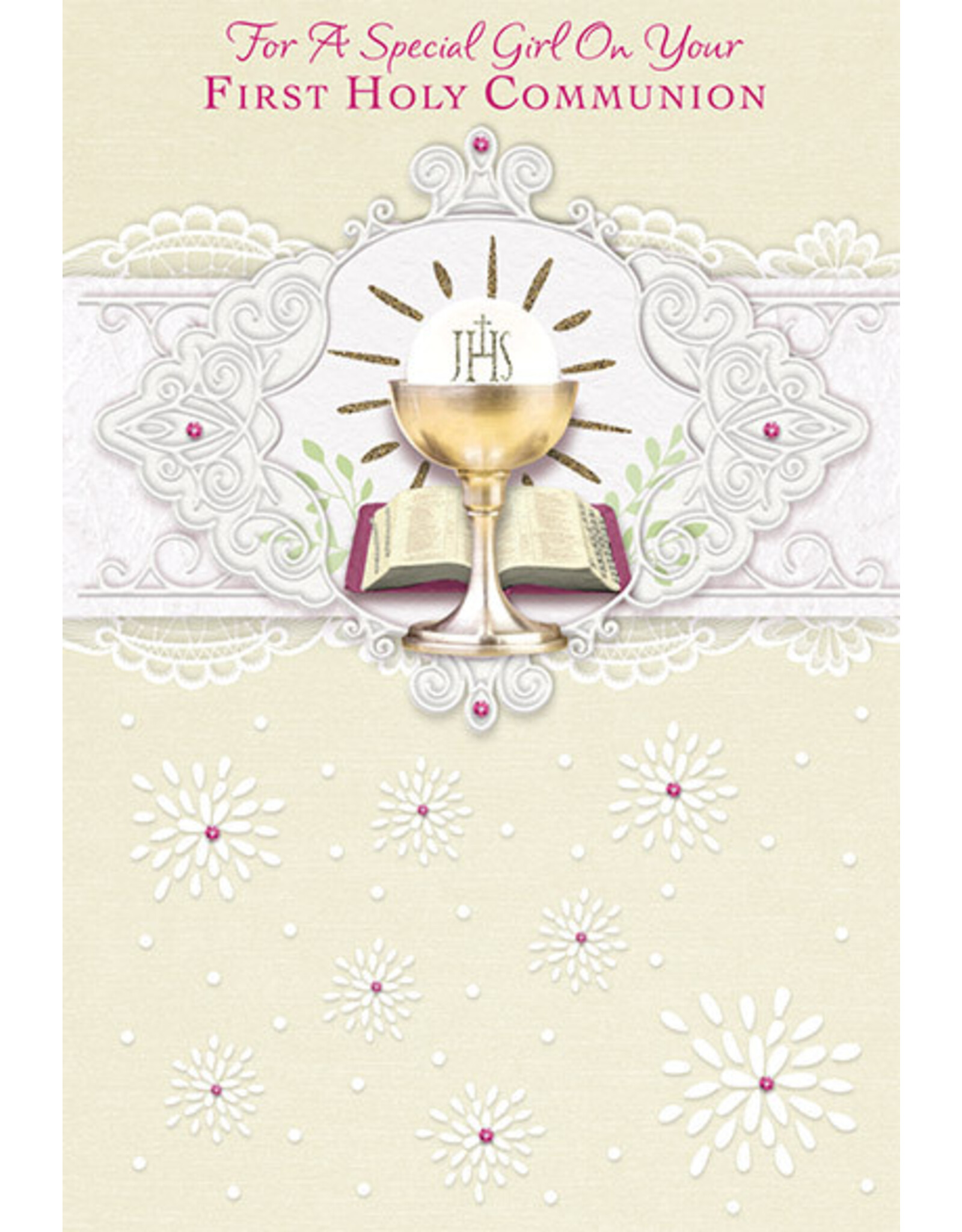 Card - First Communion (Girl), White Lace Design - Reilly's Church ...