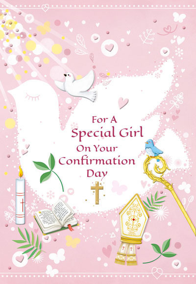 Greetings of Faith Card - Confirmation (Girl), Dove - Reilly's Church ...
