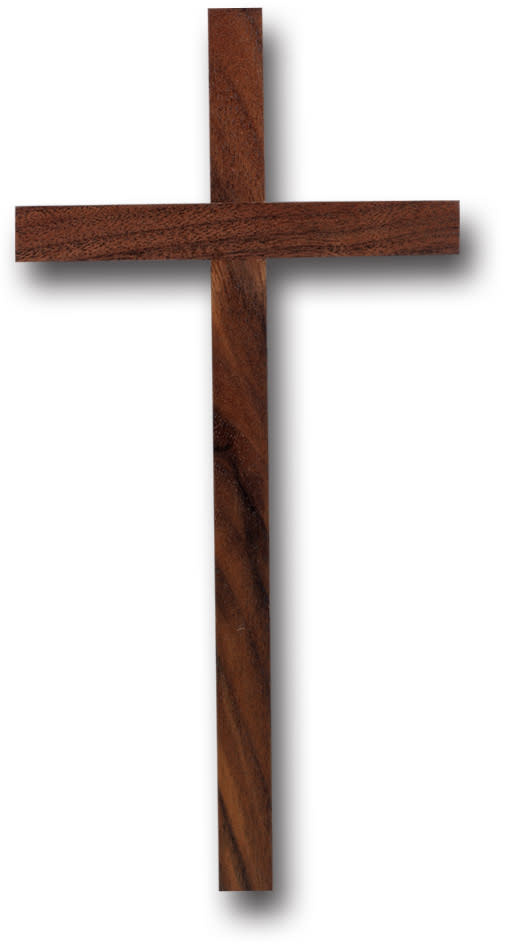 Wall Cross - Narrow Walnut, 10" - Reilly's Church Supply & Gift Boutique