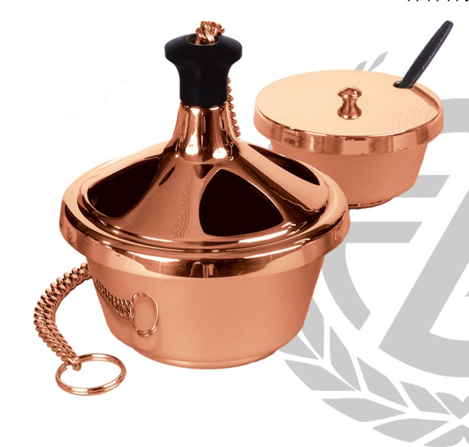 Censer & Boat, Satin Bronze Finish - Reilly's Church Supply & Gift Boutique