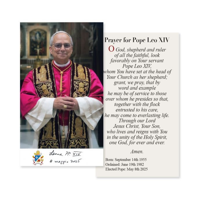 Paper Holy Card - Pope Leo XIV (Pack of 100) - Reilly's Church Supply ...