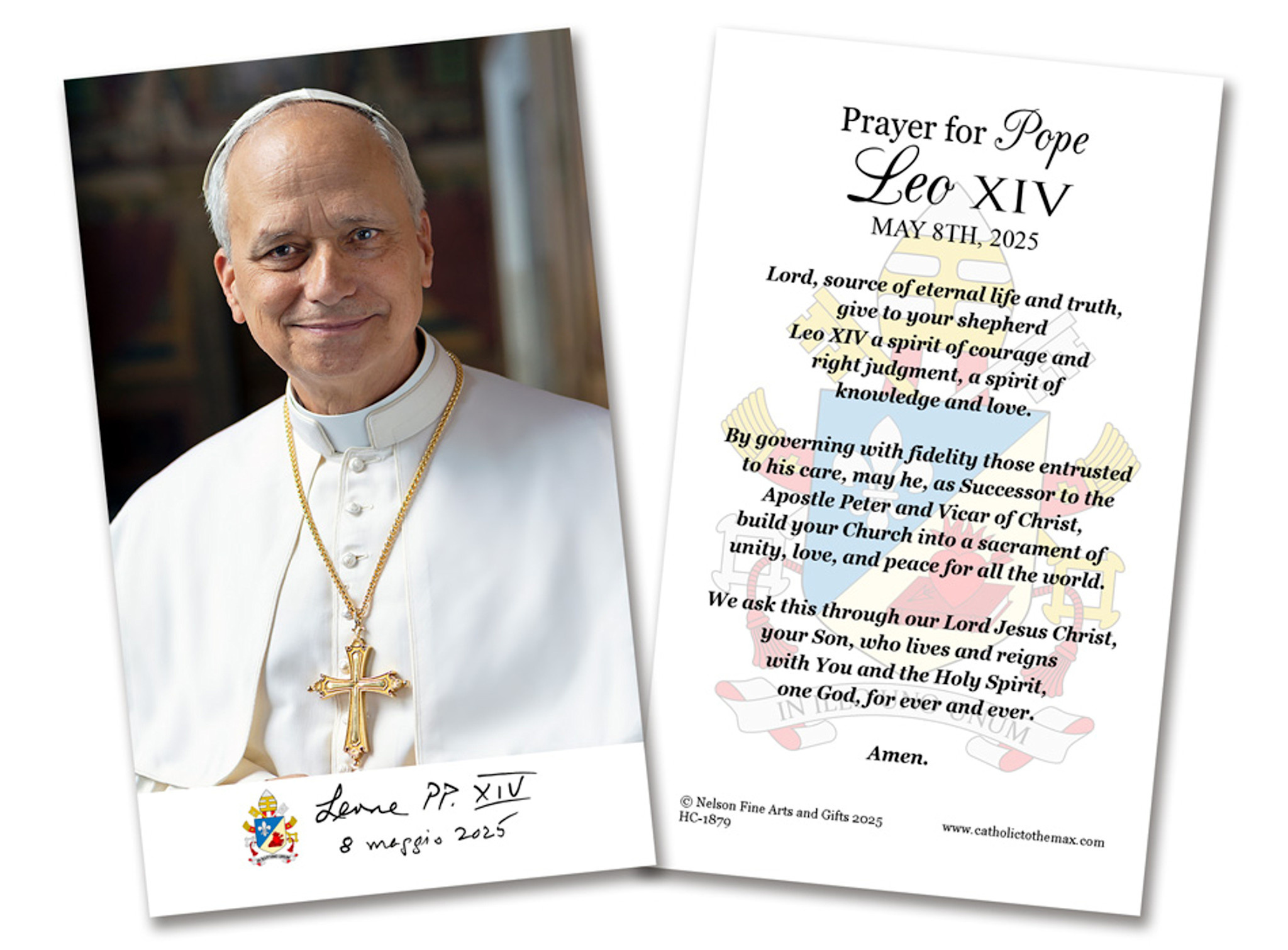 Paper Holy Cards - Pope Leo XIV Official Portrait (Pack of 50) - Reilly ...