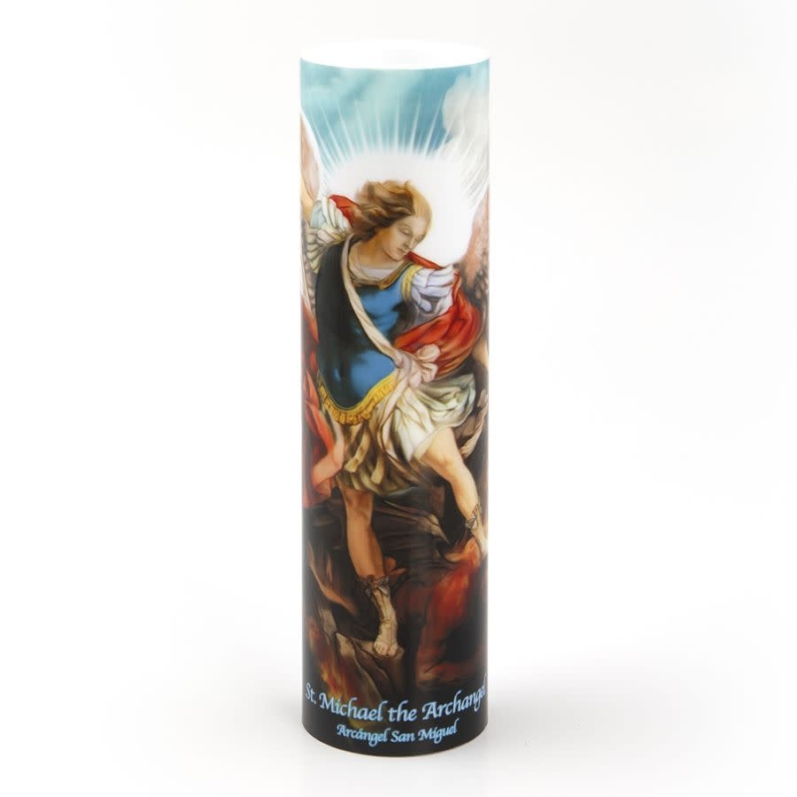 LED Candle with Prayer - St Michael - Reilly's Church Supply & Gift ...