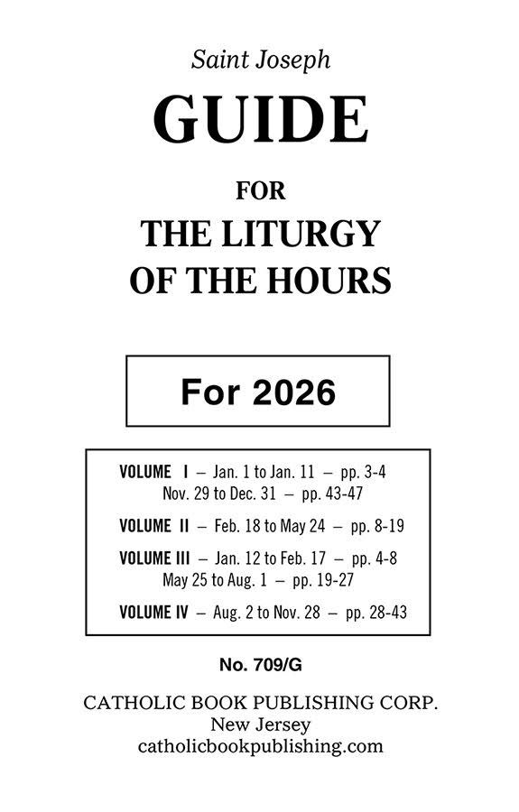 2026 Guide for the Large Print Liturgy of the Hours - Reilly's Church ...