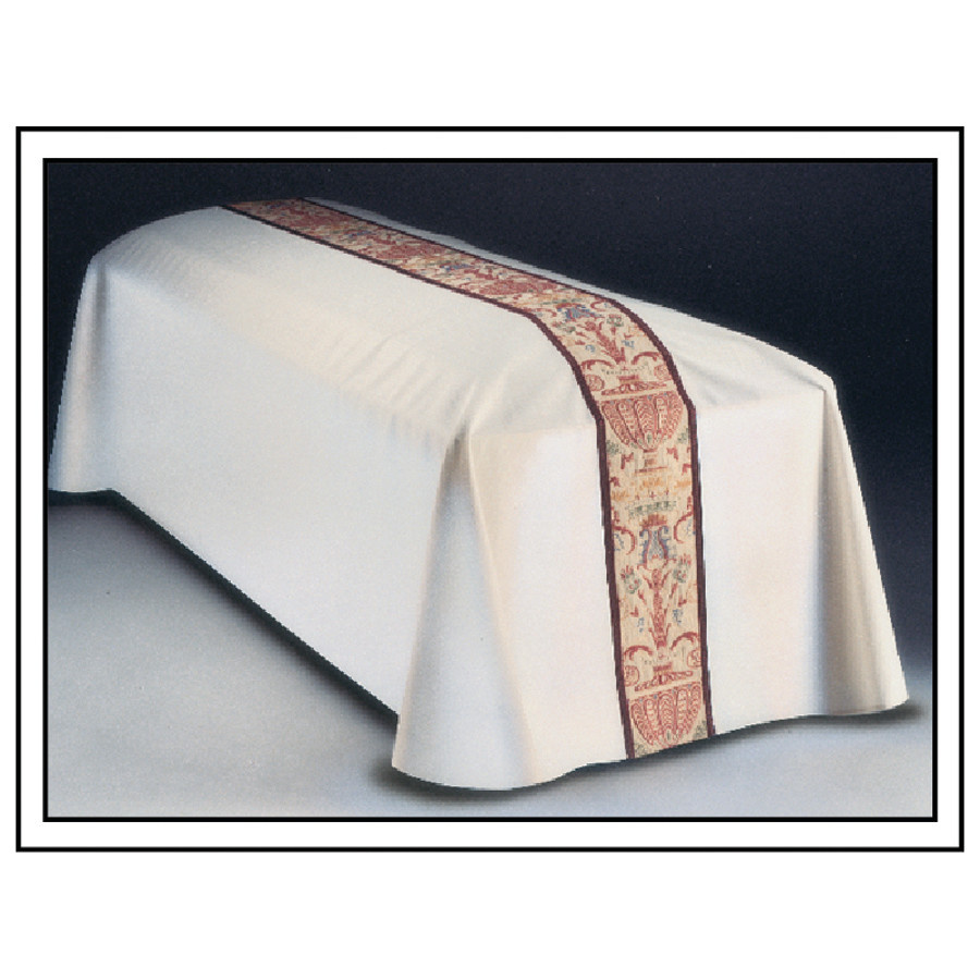 Funeral Pall, Off-White with Tapestry Trim - Reilly's Church Supply ...