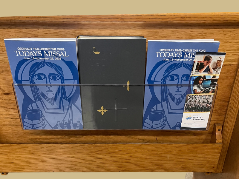 Pew Rack for Books, Acrylic, Extra Long - Reilly's Church Supply & Gift ...