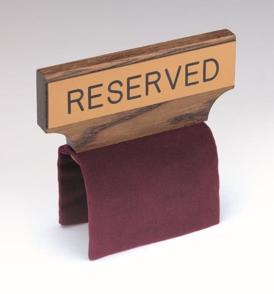 Sign Reserved Velvet Maroon Flex - Reilly's Church Supply & Gift Boutique