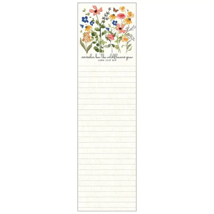List Pad - Wildflowers - Reilly's Church Supply & Gift Boutique