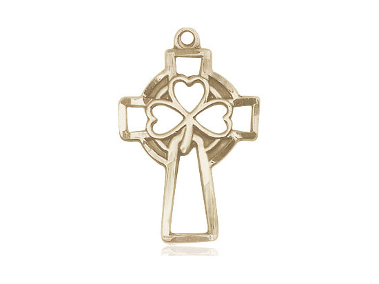 Cross Medal - Shamrock, Gold Filled - Reilly's Church Supply & Gift ...