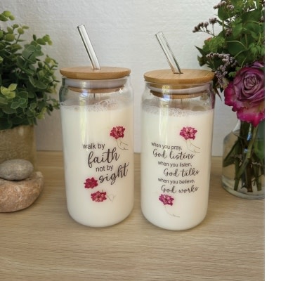 Walk by Faith Clear Glass, Straw and Wood Cover - Reilly's Church ...