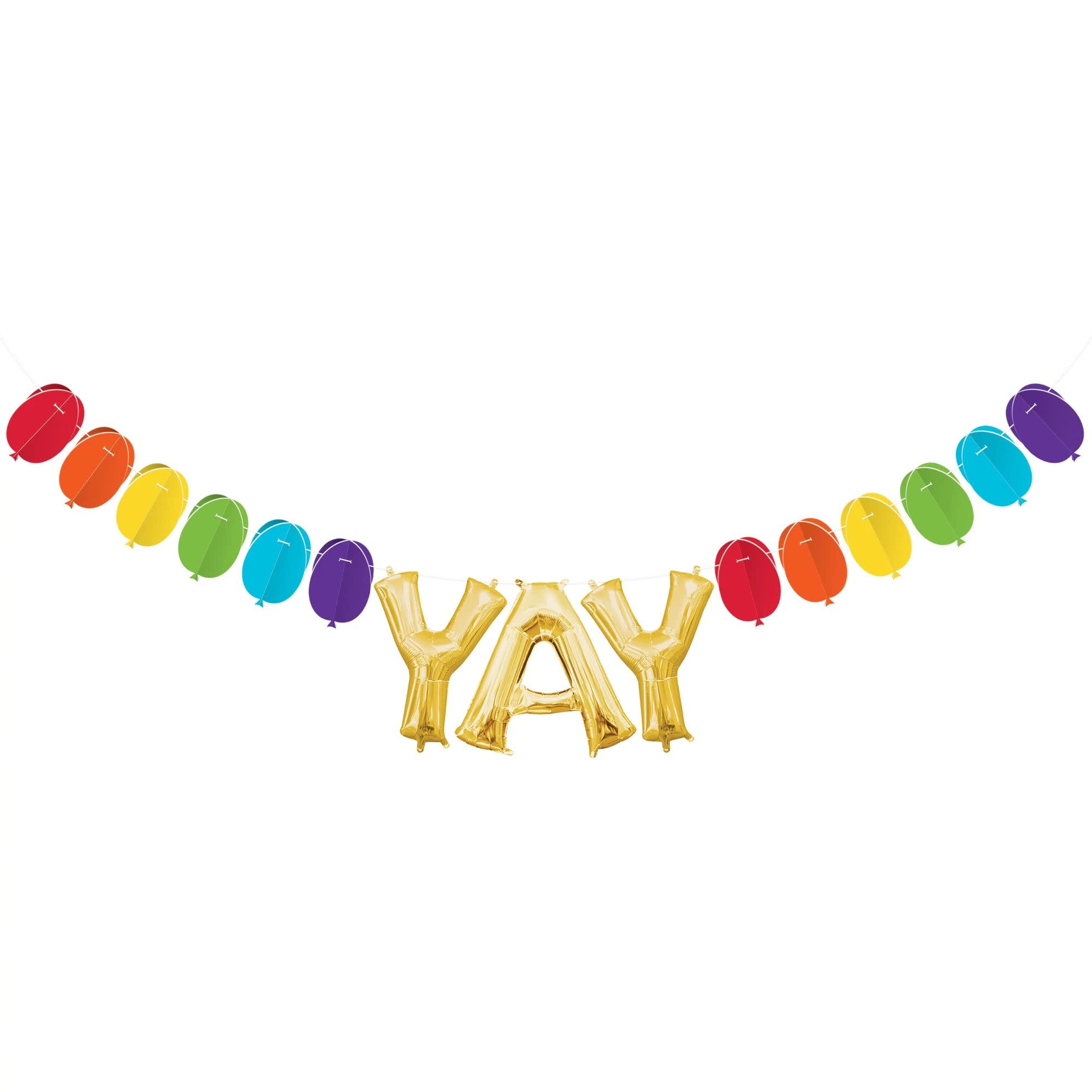 3D Balloons Banner- Rainbow - Bravo Party Shop