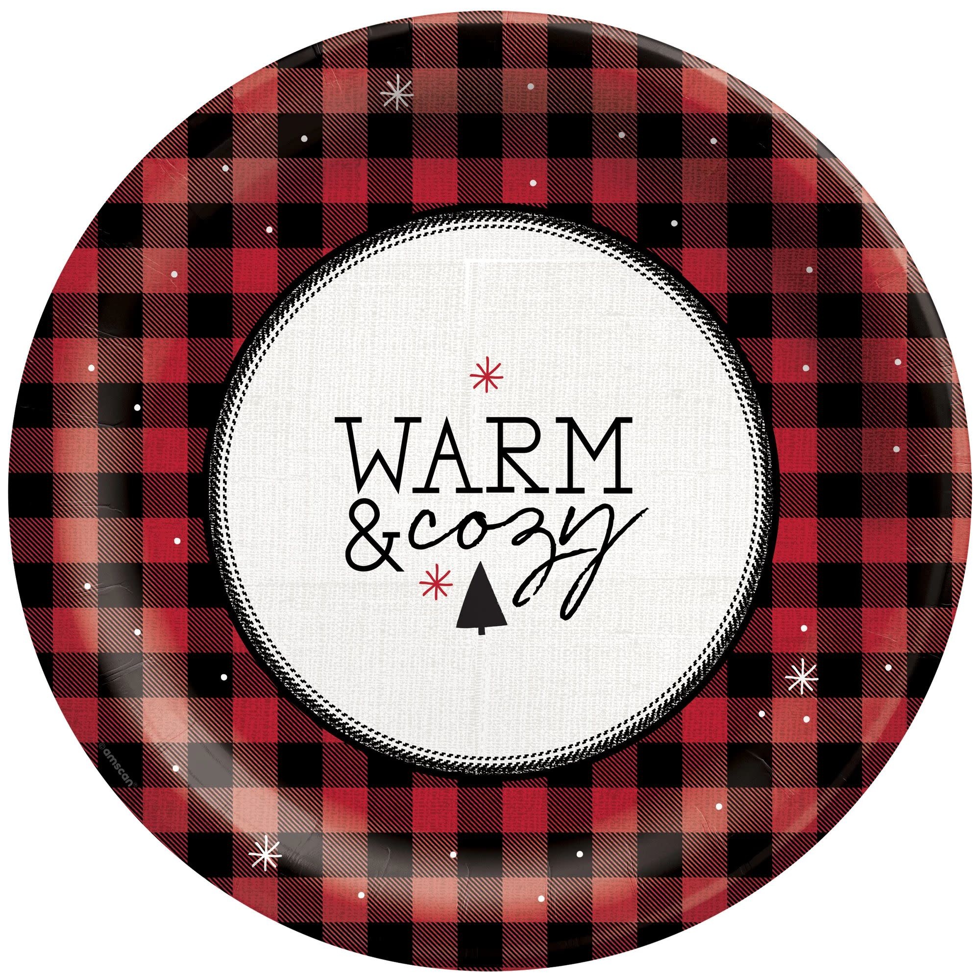 Warm & Cozy Round Plates, 10" - Bravo Party Shop