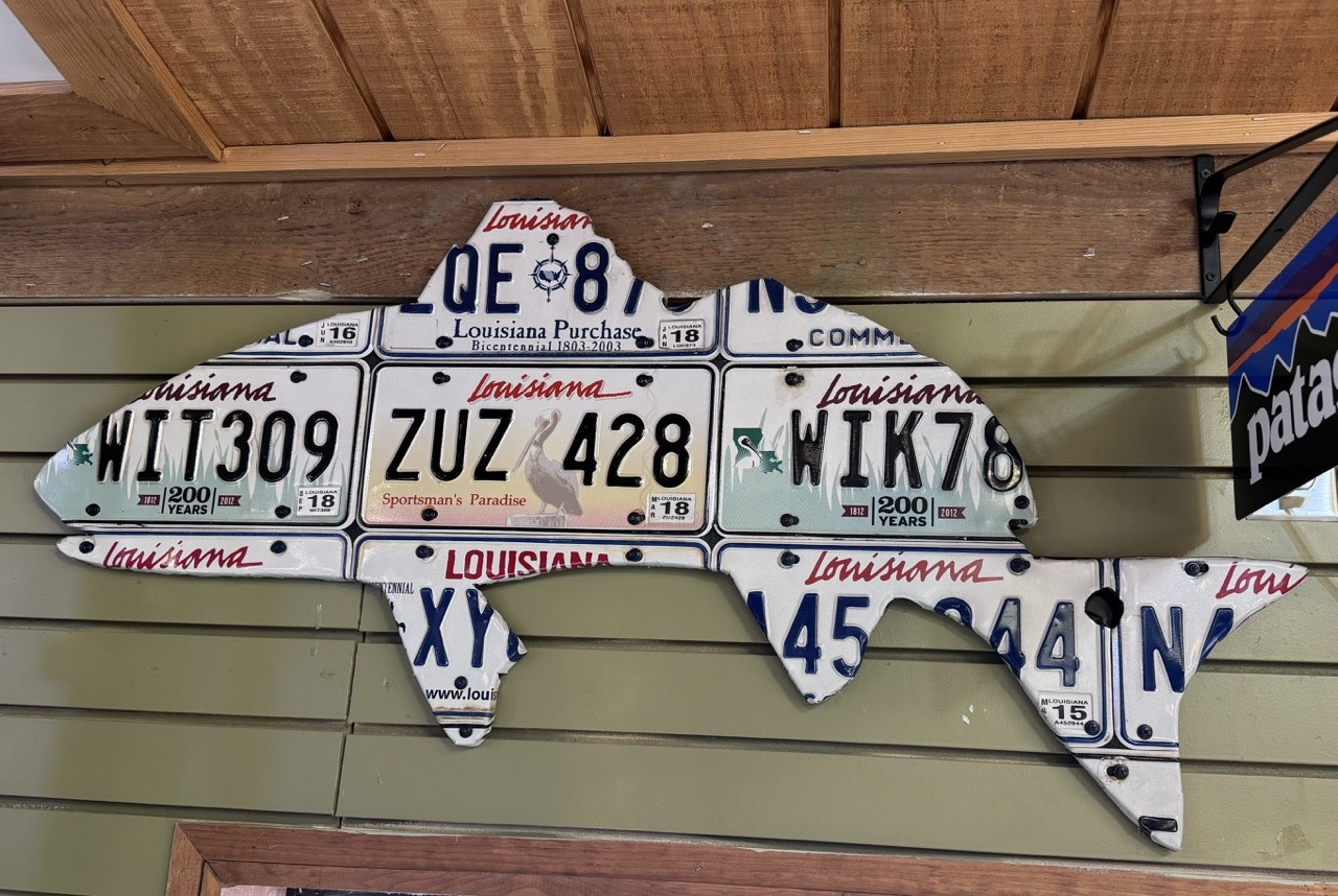 Louisiana Redfish License Plate Art - Royal Gorge Anglers