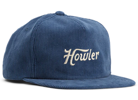 Howler Unstructured Snapback Hat (Howler Script Blue Mirage Corduroy ...