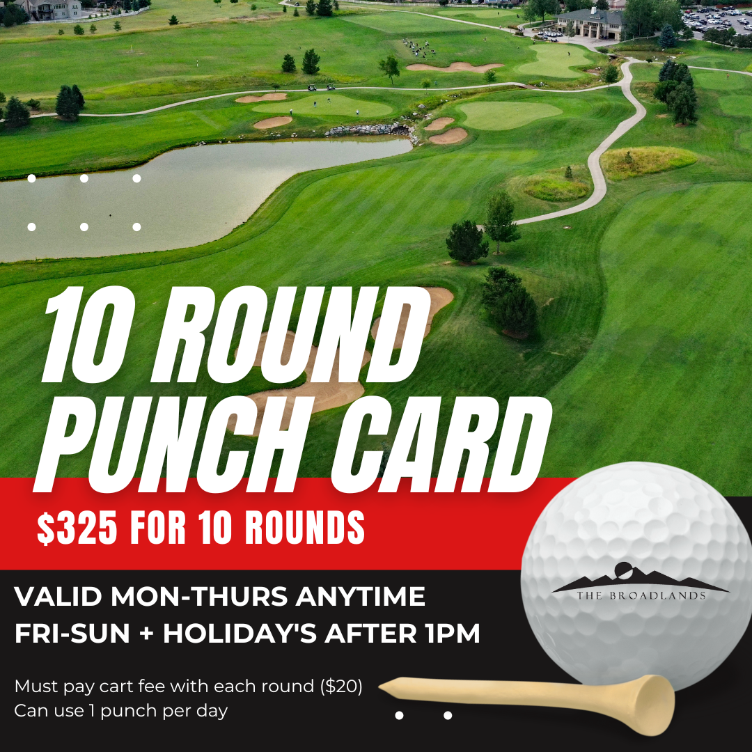 2025 10 Round Punch Card - Broadlands Golf Course