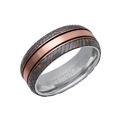 Tungsten & superconductor band 8mm size 10 - Quinn's Goldsmith