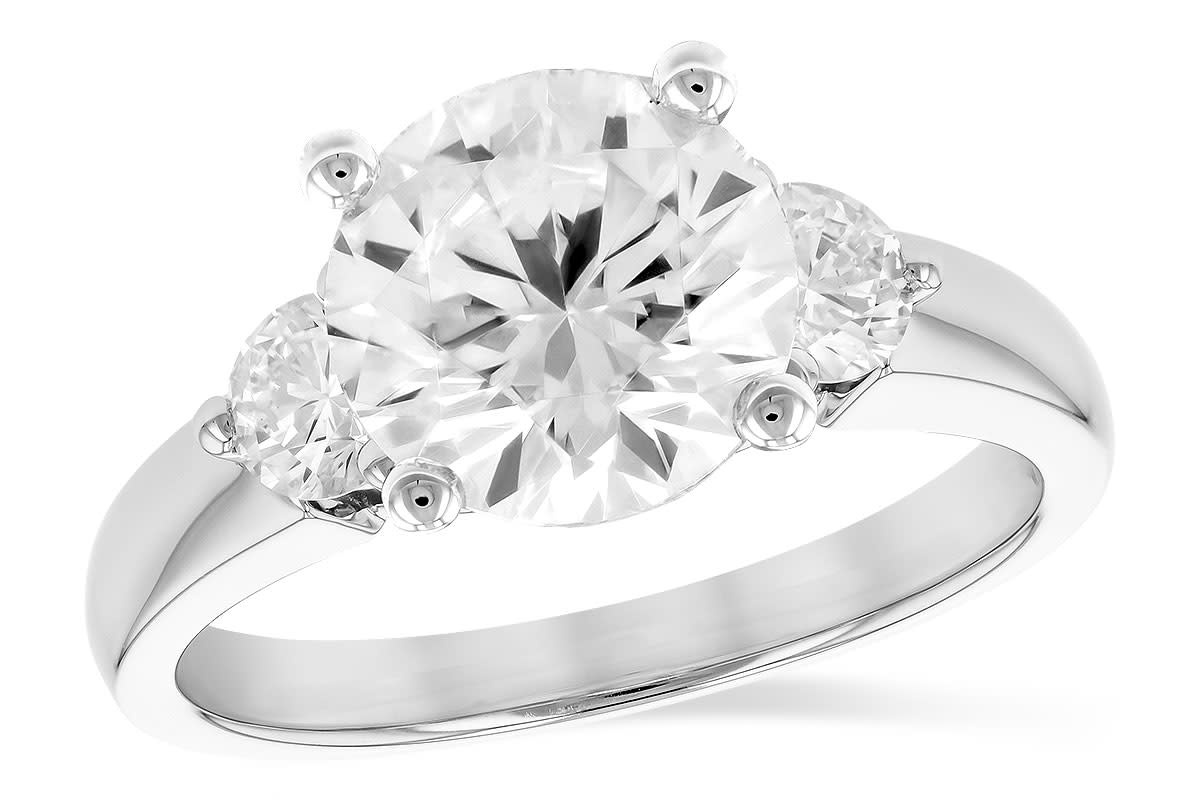 Diamond (0.52 ctw) 2 stone bridal setting 14k white gold - Quinn's ...