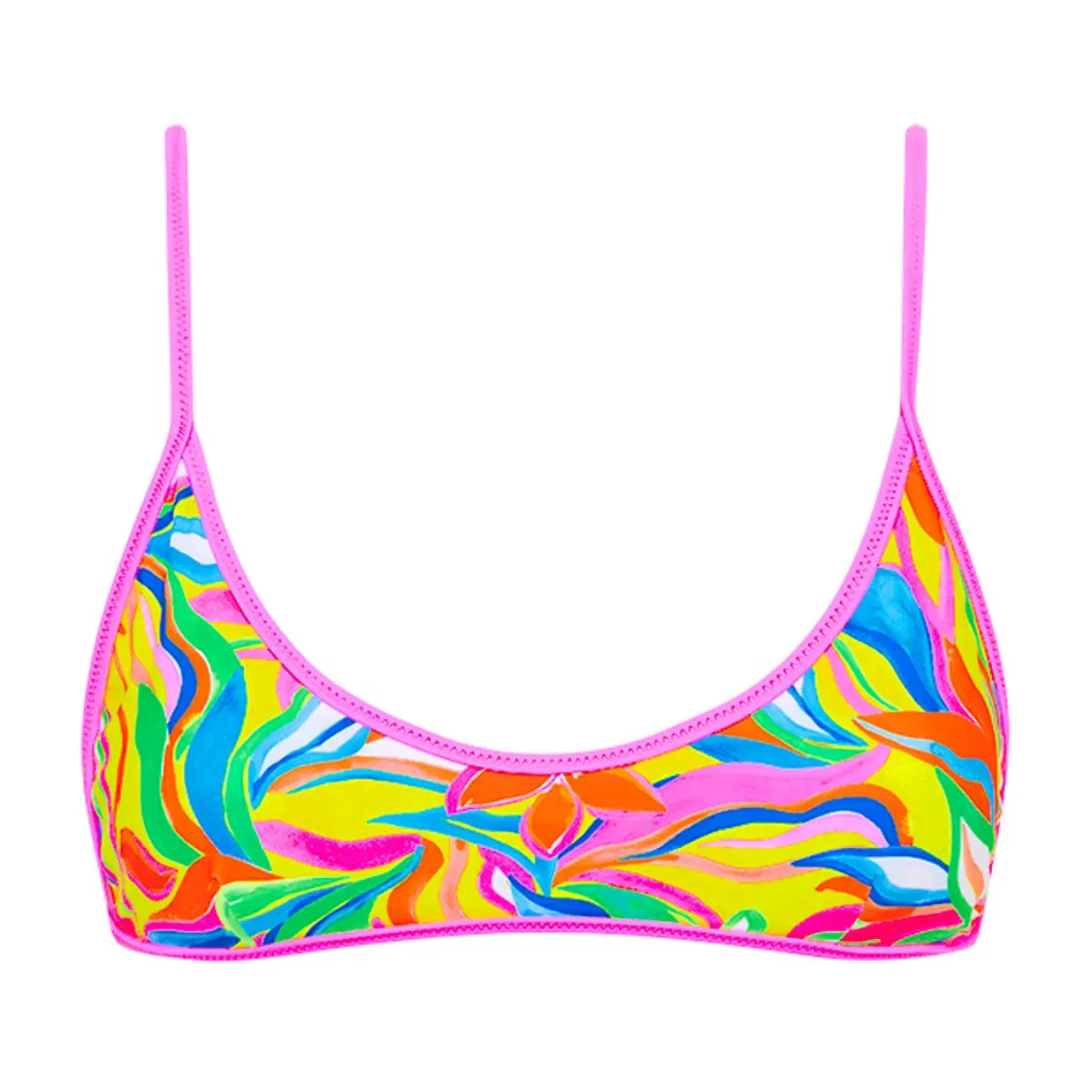Kulani Kinis Minimal Tie Back Bikini Top Tropical Illusion - Surfari
