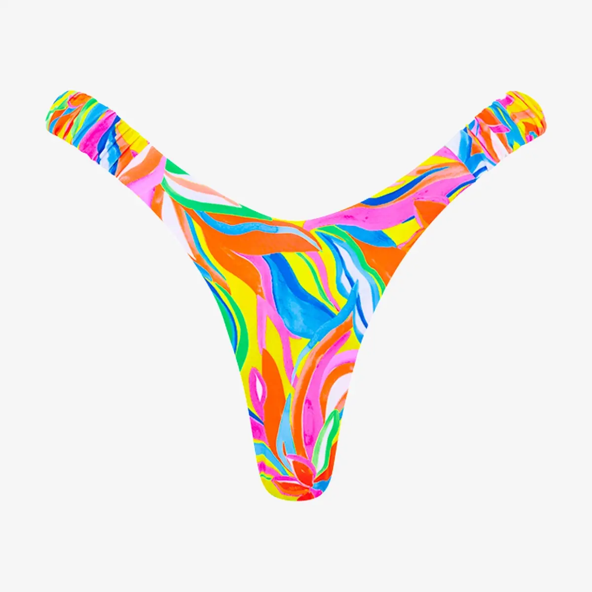 Kulani Kinis Retro Y Thong Bikini Bottom Tropical Illusion Surfari
